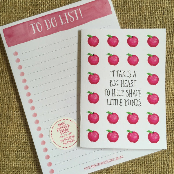 Teacher's Big Heart Card - Pink Paddock Store